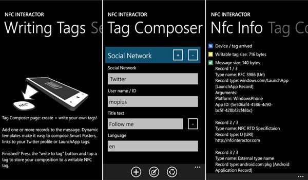 Create and scan tags with Nfc Interactor for Windows Phone | Windows Central
