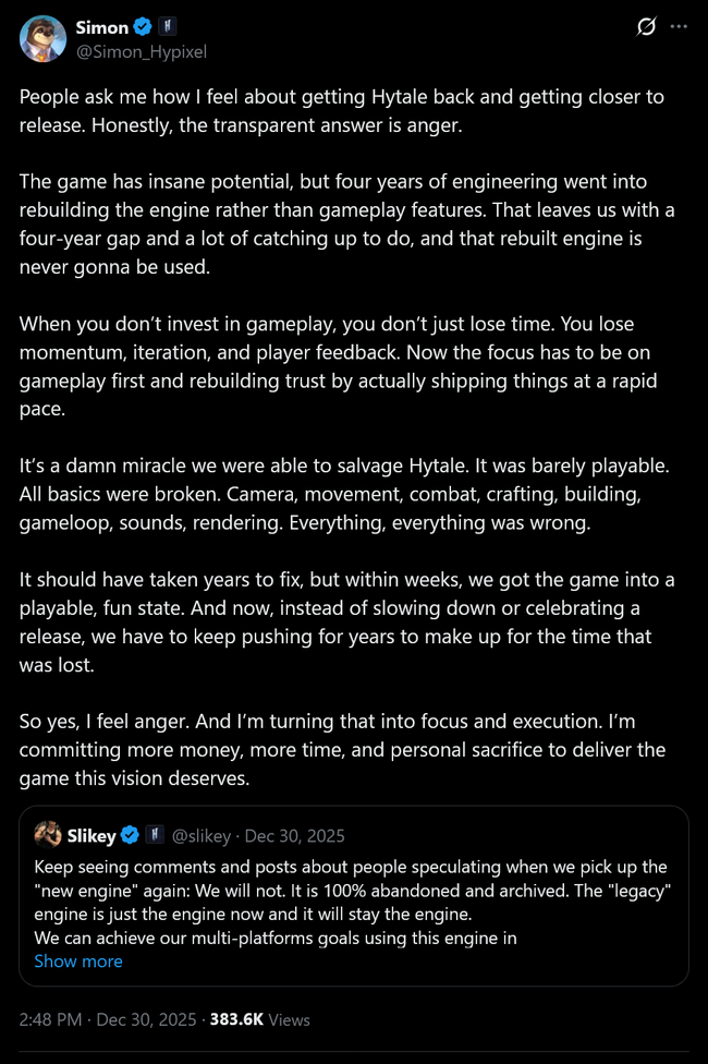 'It's a damn miracle we were able to salvage Hytale,' original co ...