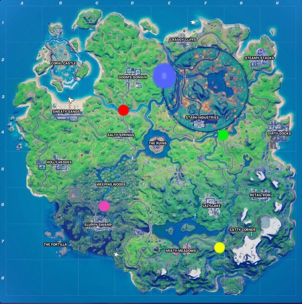 Fortnite guide: Where to find all five colored bridges | PC Gamer