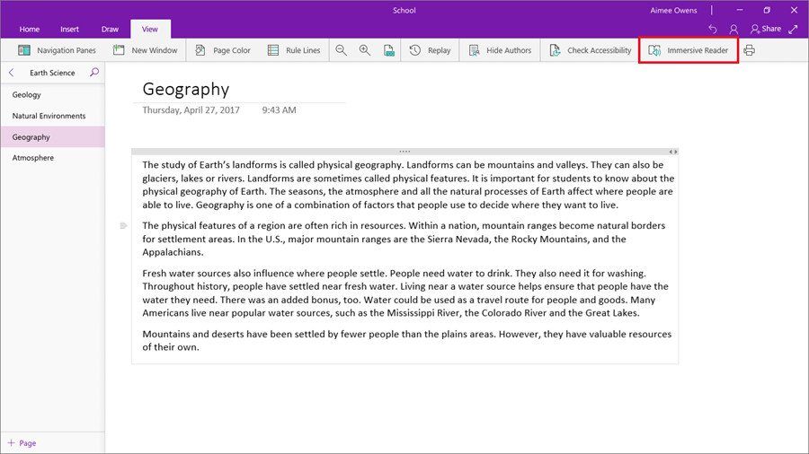 Immersive Reader comes to Outlook on the web, OneNote for Windows 10 ...