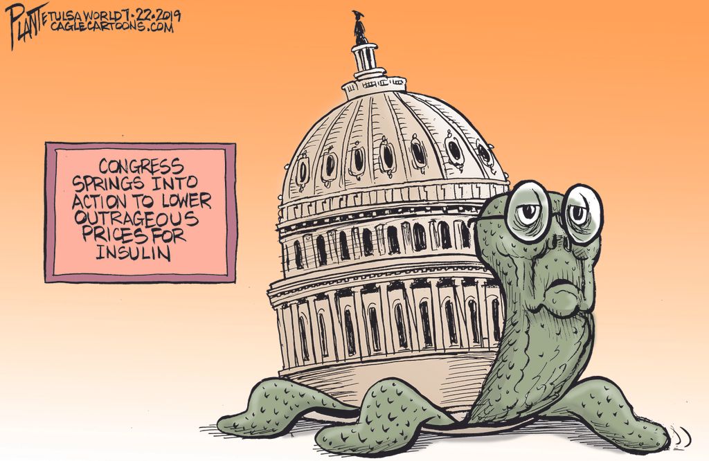 Political Cartoon U.S. Congress Acts at Turtle Speed to Lower Insulin ...
