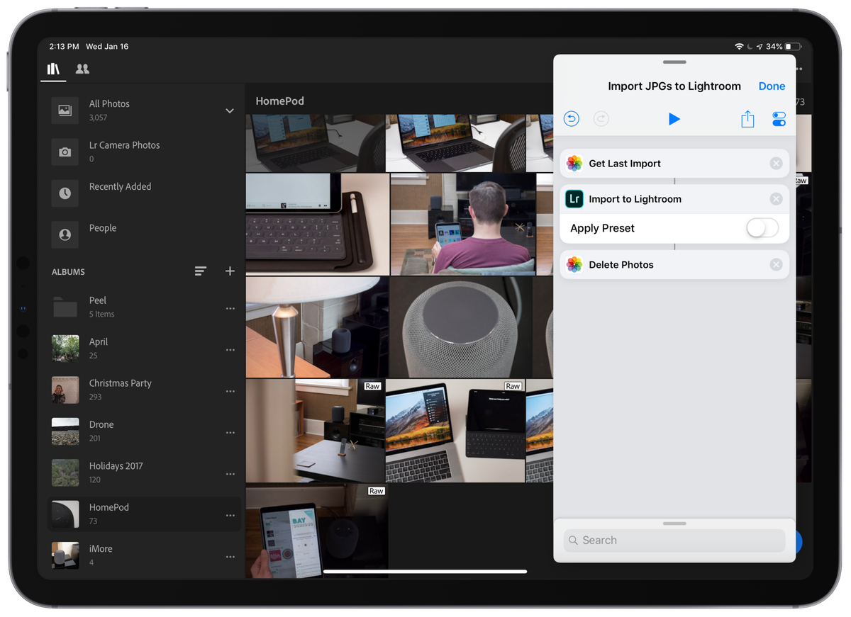 Lightroom adds native Import action to Shortcuts app, first of its kind ...