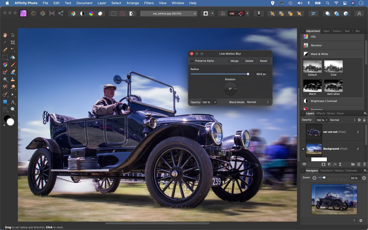 Make magnificent motion blur effects to add a sense of speed in ...