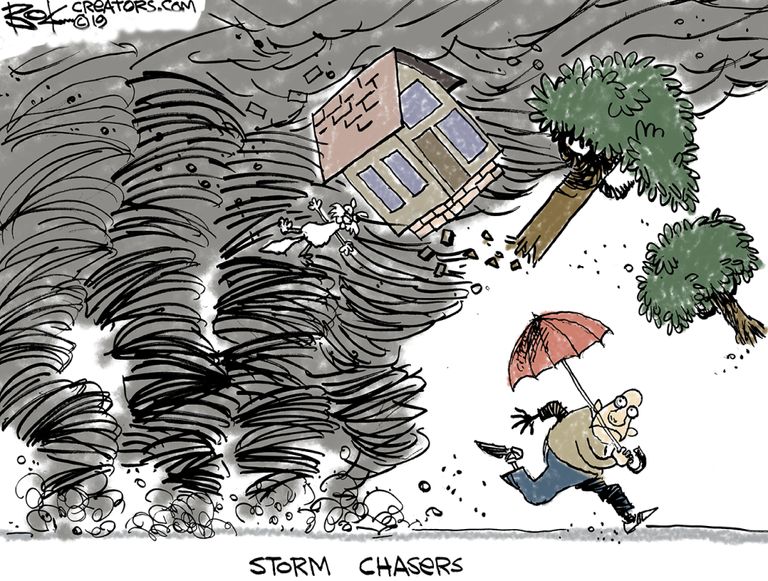 Editorial Cartoon U.S. Storm Chasers Climate Change Midwest Weather ...
