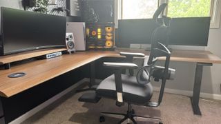 Vari 80x80 L-shaped electric standing desk review | TechRadar