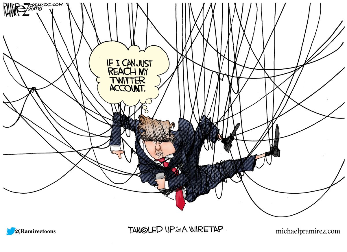 Political Cartoon U.S. Twitter Trump Obama Wiretapping | The Week