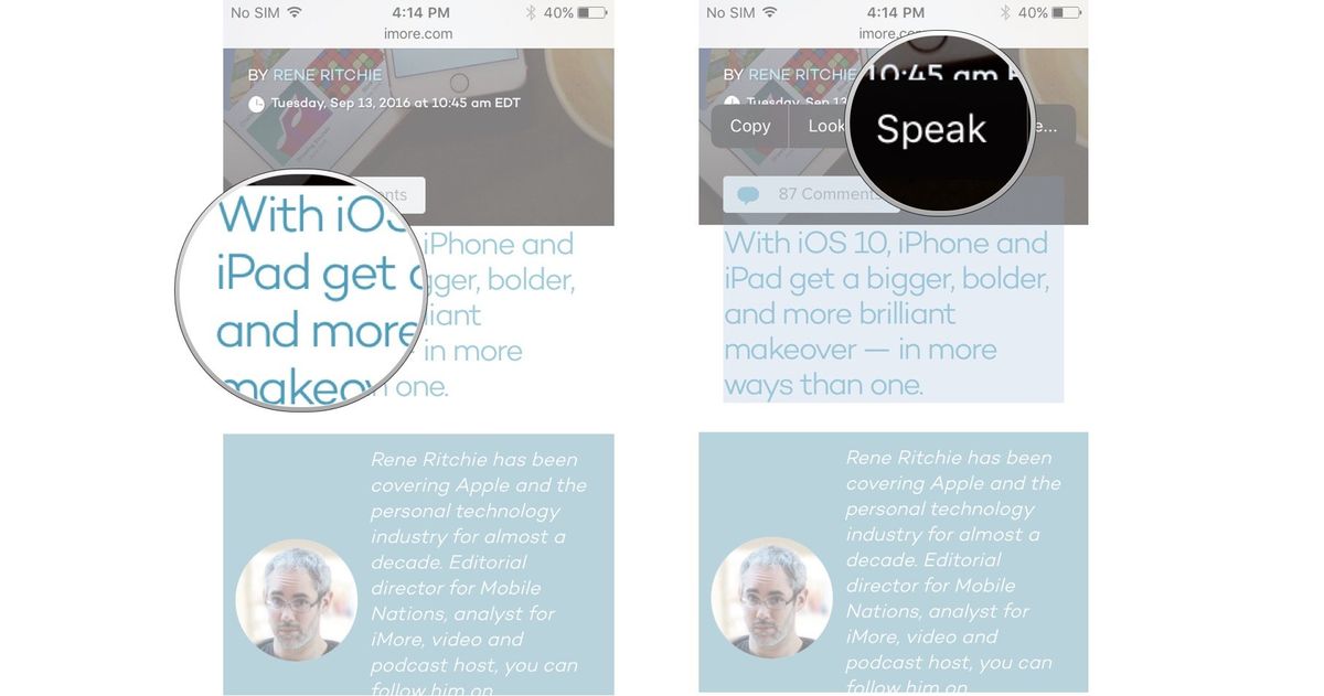 How to enable Spoken Content on iPhone and iPad | iMore