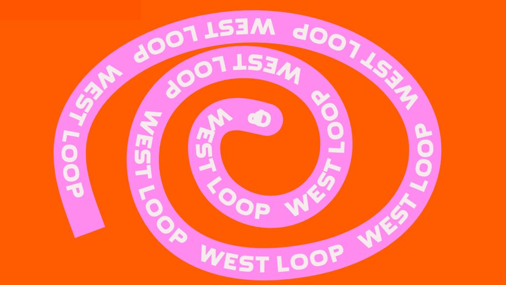 This hip neighbourhood's logo is totally loopy, but I love it ...