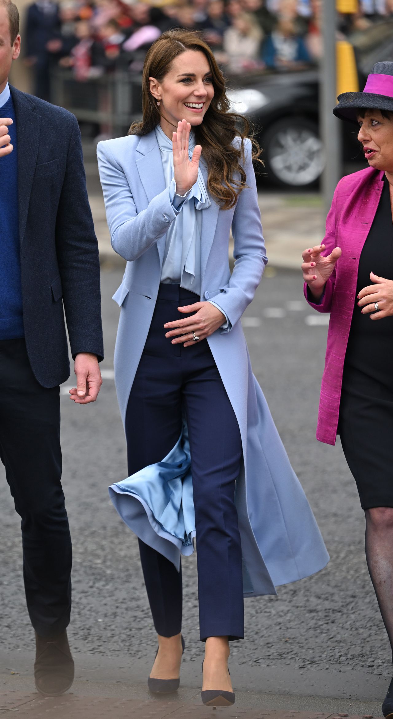 Princess Kate Wore Powder Blue in Northern Ireland With William | Marie ...