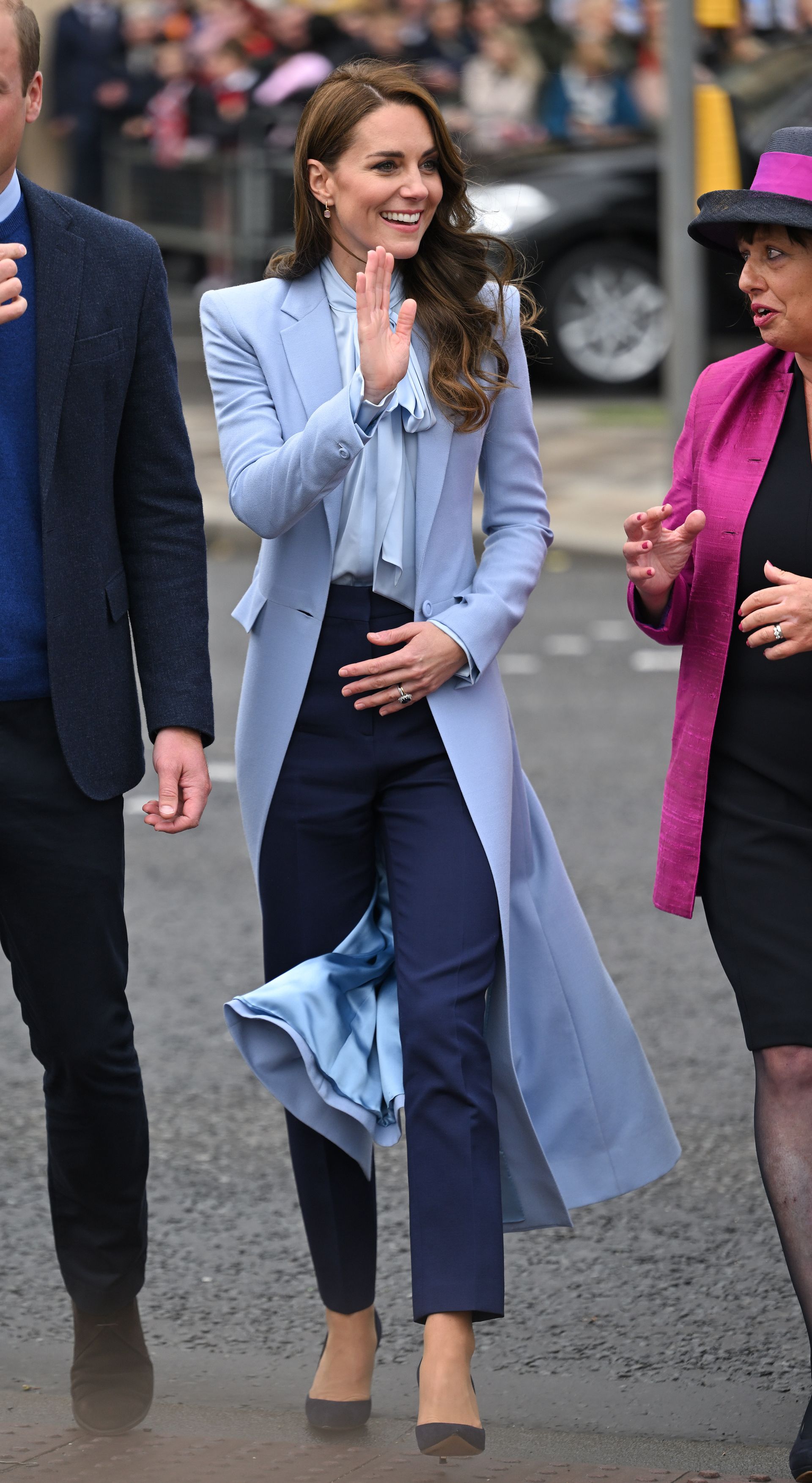 Princess Kate Wore Powder Blue in Northern Ireland With William | Marie ...