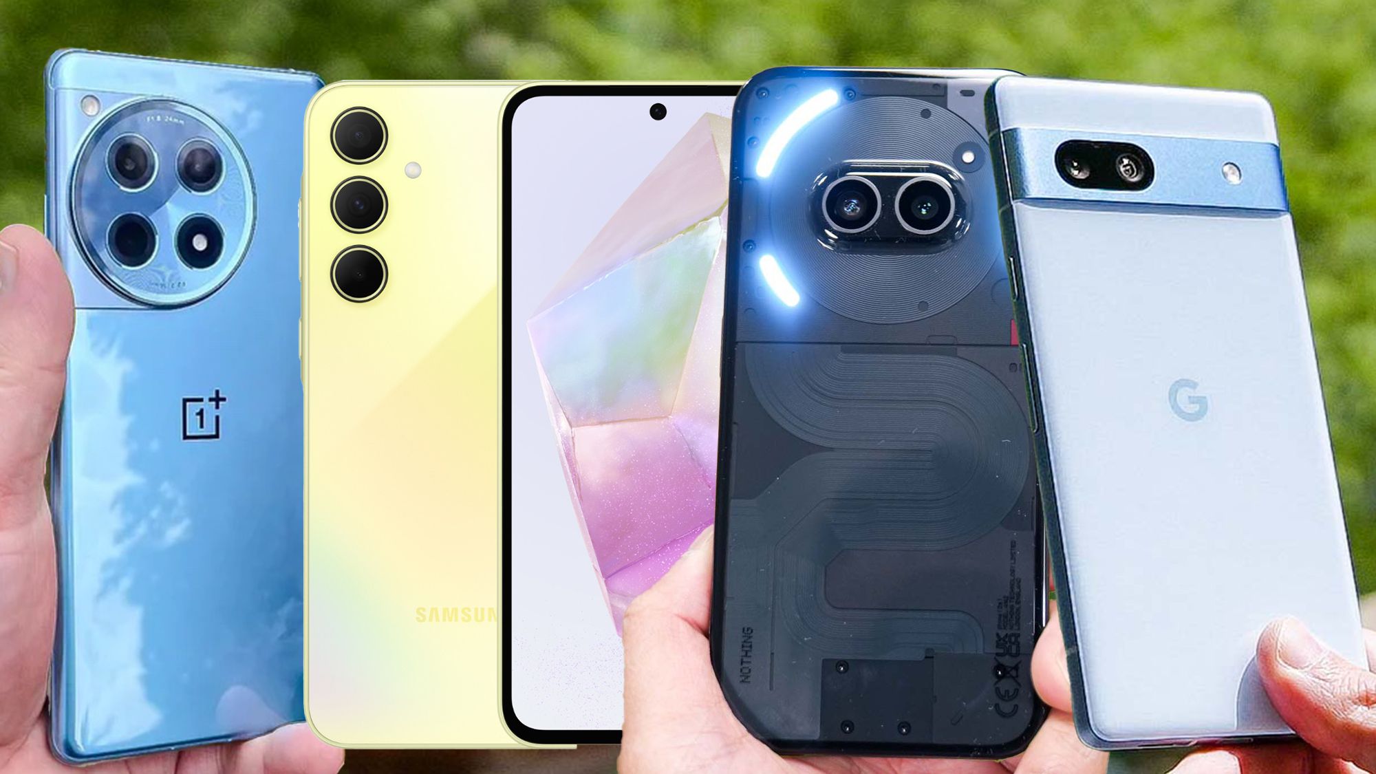 Midrange phones compared: OnePlus 12R vs Samsung Galaxy A55 vs Pixel 8a ...