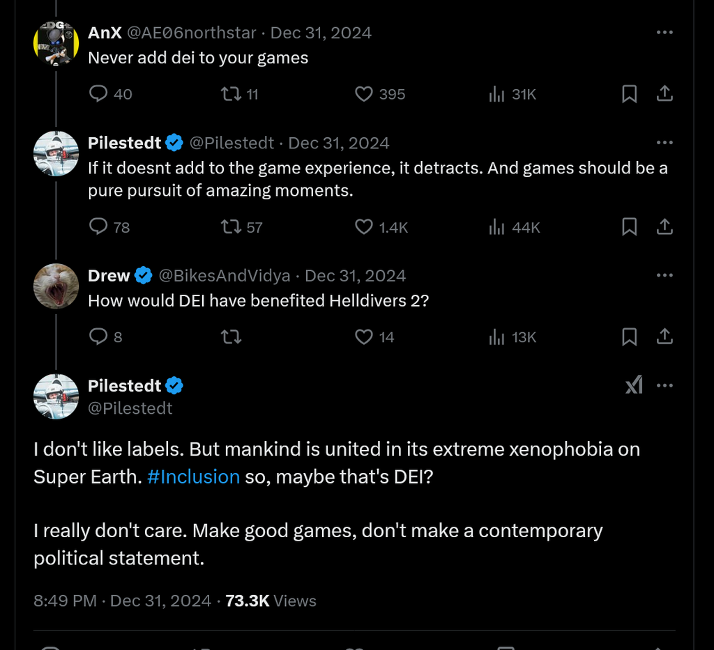 Helldivers 2 director decides to kick off 2025 by wading into a ...