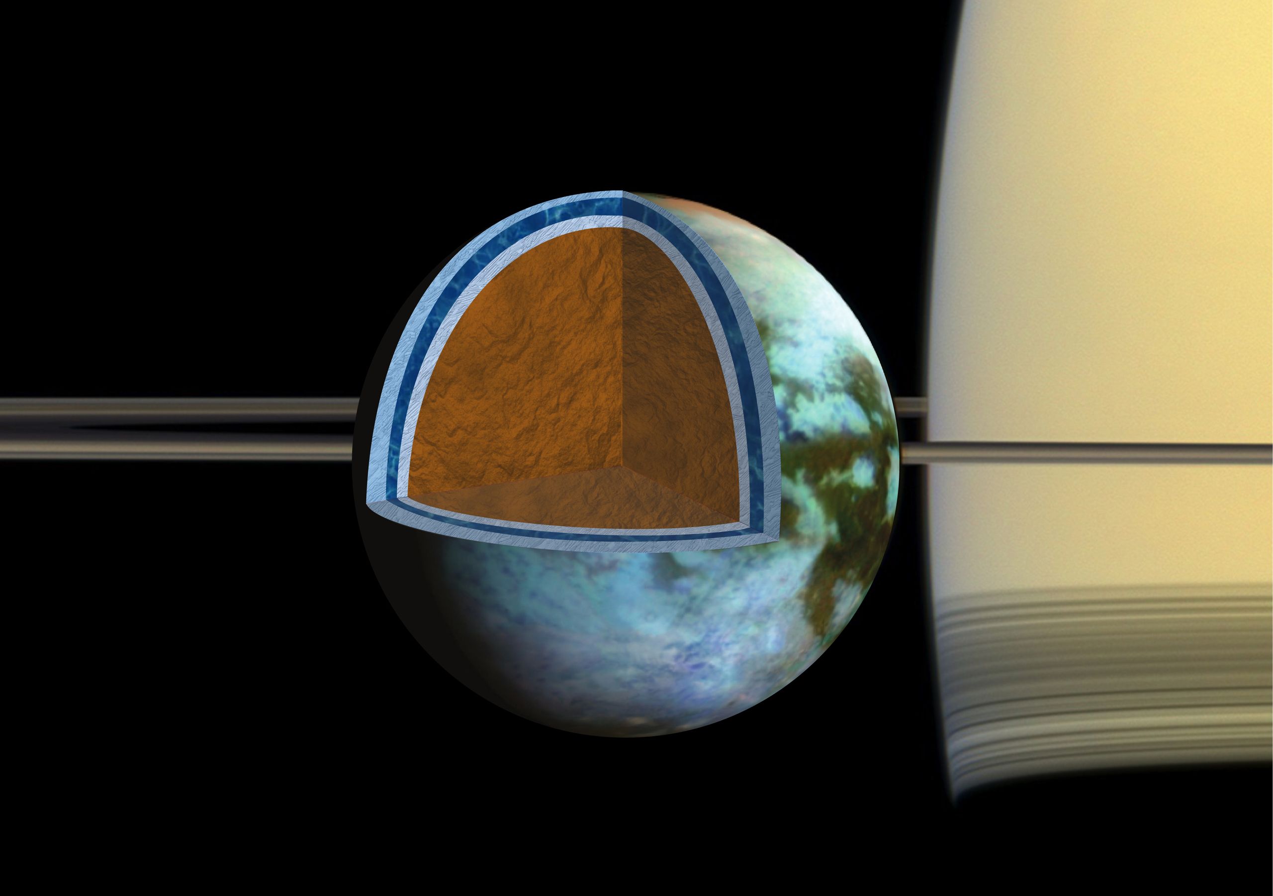 Saturn Moon Titan's Underground Ocean May Be Super Salty | Space