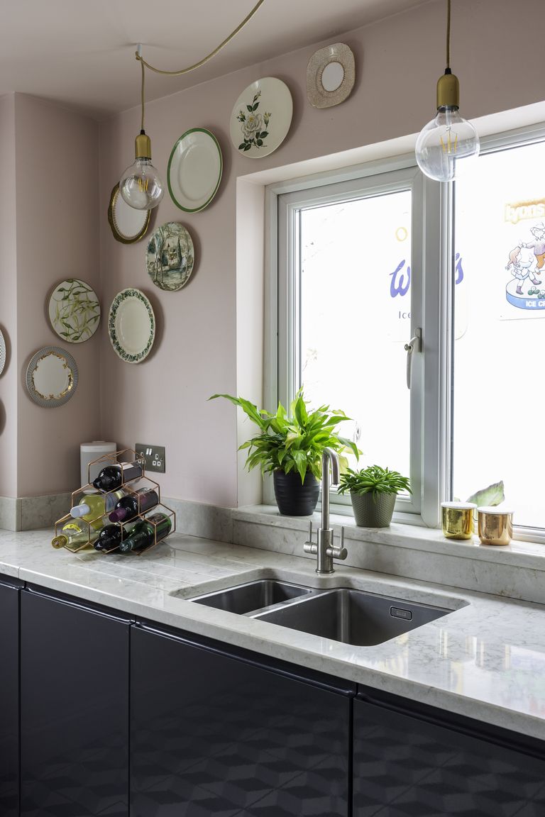 Real home: a candy-coloured kitchen with stand-out metallic accents ...