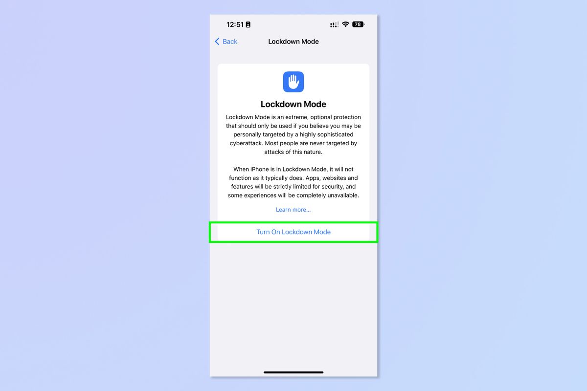 How to enable iOS Lockdown Mode | Tom's Guide