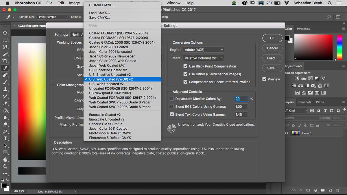 Adjust your colour settings - How to manage colours in Photoshop - Page ...