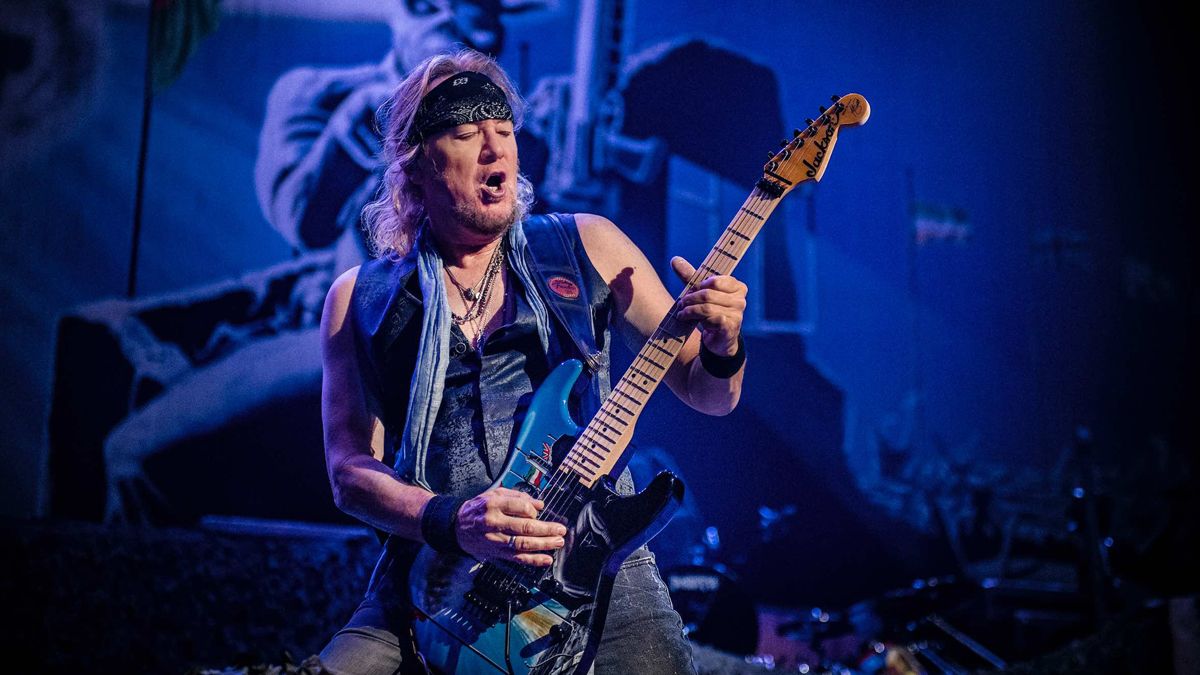 One-of-a-kind Jackson Iron Maiden guitar used by Adrian Smith joins ...