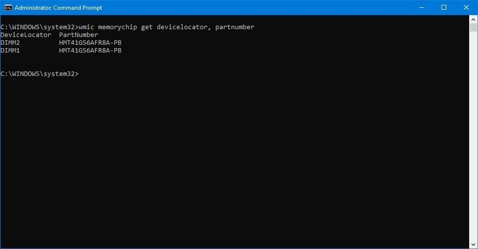 How To Get Full Pc Memory Specs Speed Size Type Part Number Form Factor On Windows 10