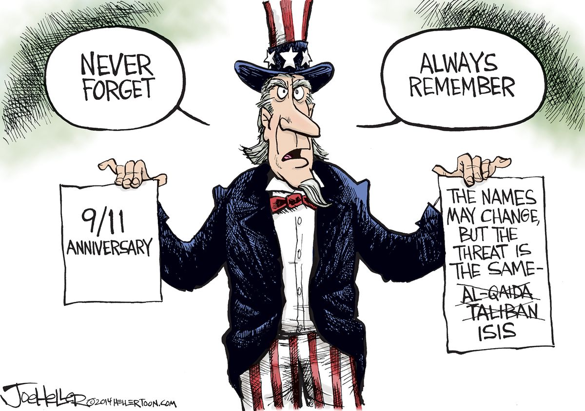 Political cartoon 9/11 terrorism ISIS world | The Week