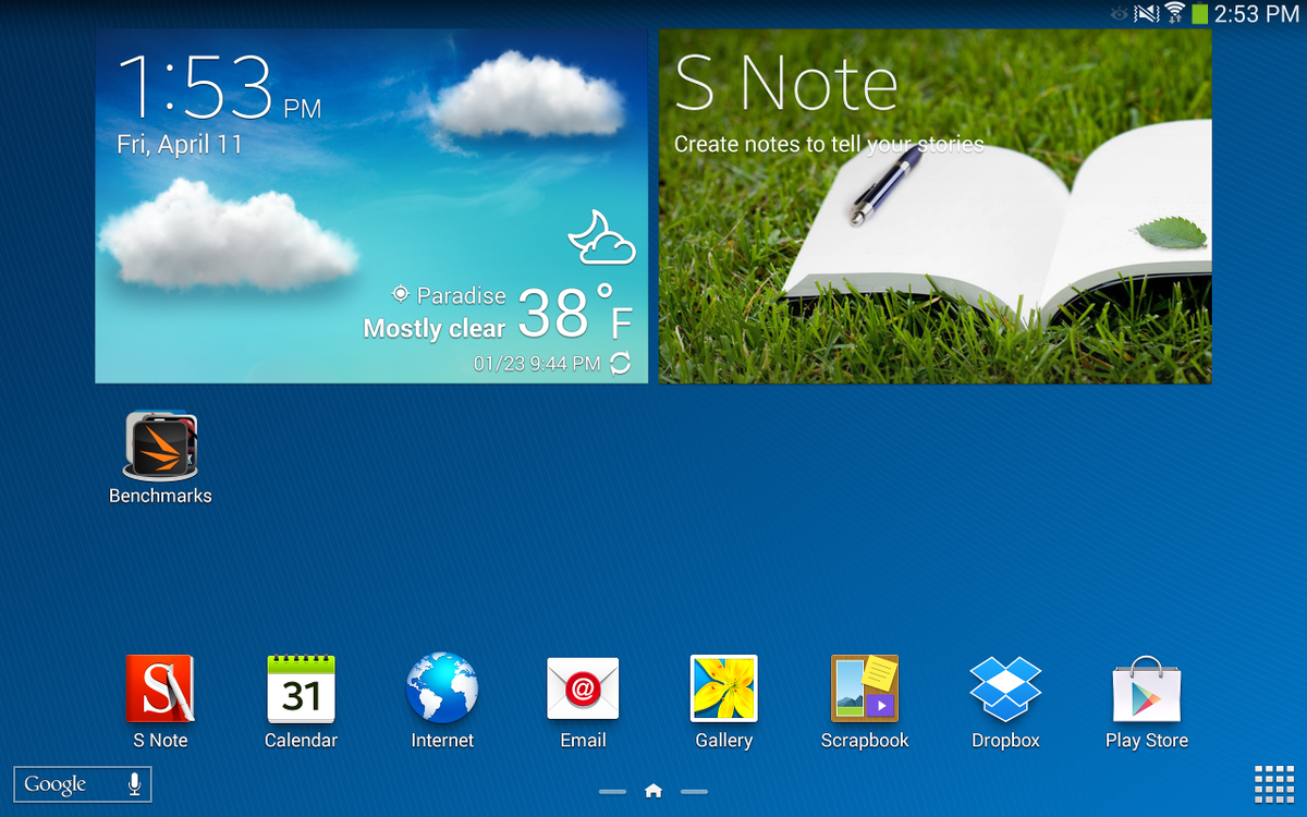 Samsung Galaxy Note 10.1 (2014) Software
