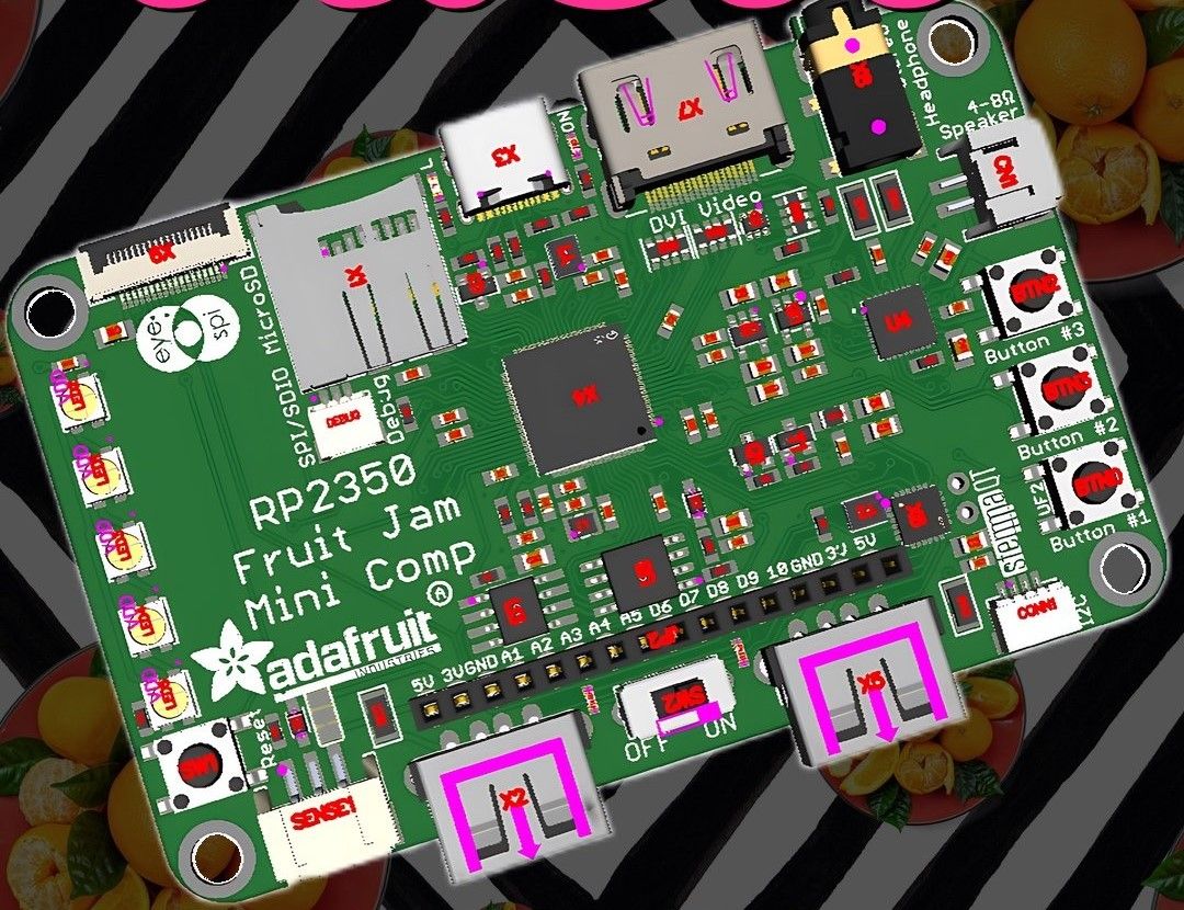 Adafruit's Fruit Jam is a Raspberry Pi Pico 2 powered, credit card ...