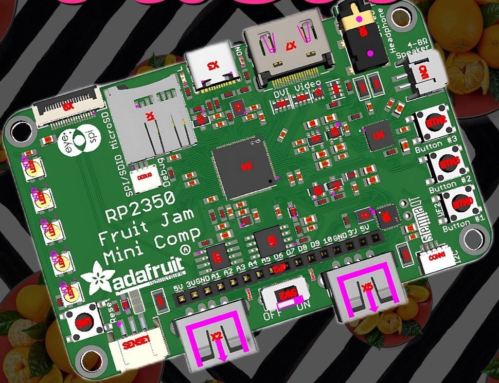 Adafruit's Fruit Jam is a Raspberry Pi Pico 2 powered, credit card ...