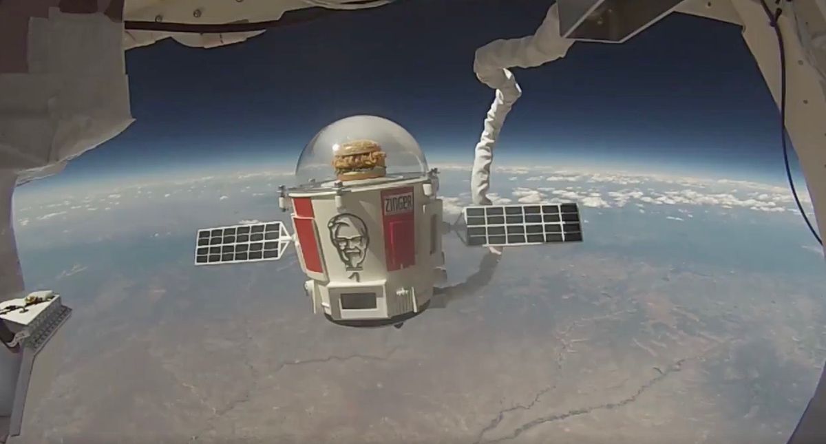 Chicken Sandwich Returns to Earth After Balloon Ride to Stratosphere ...