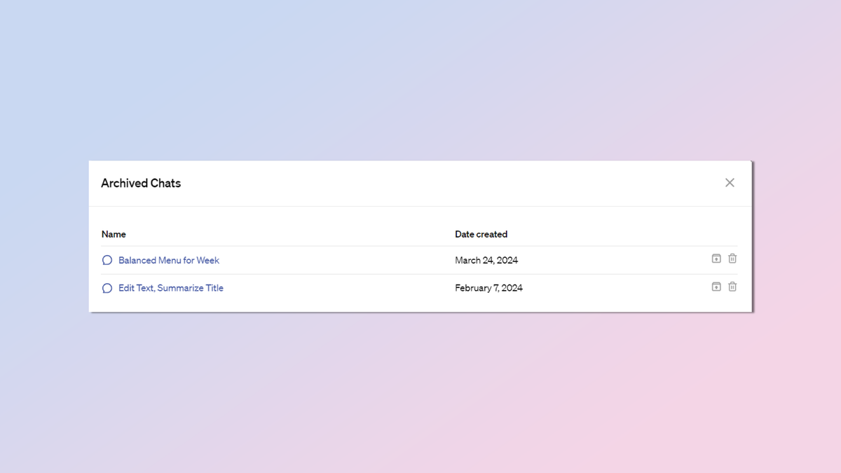 OpenAI lets you archive conversations in ChatGPT — here's how | Tom's Guide