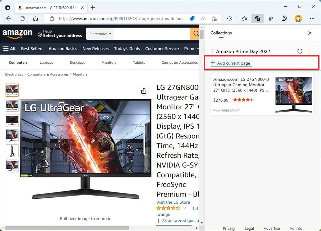 How to use Microsoft Edge to organize your shopping spree during Amazon ...