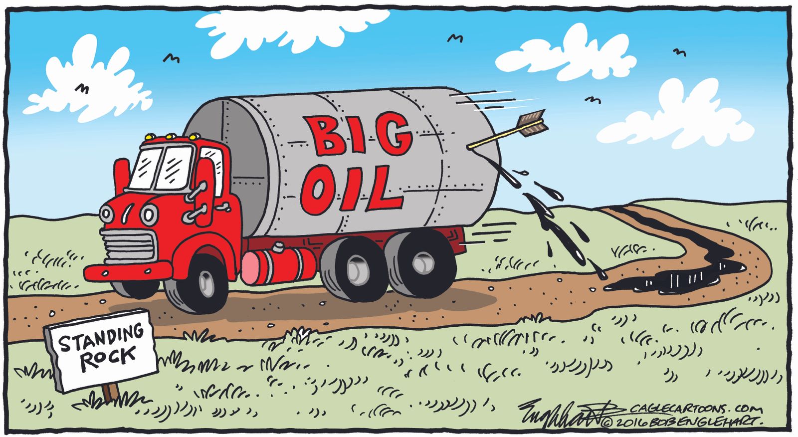Political cartoon U.S. Dakota Access Pipeline big oil | The Week
