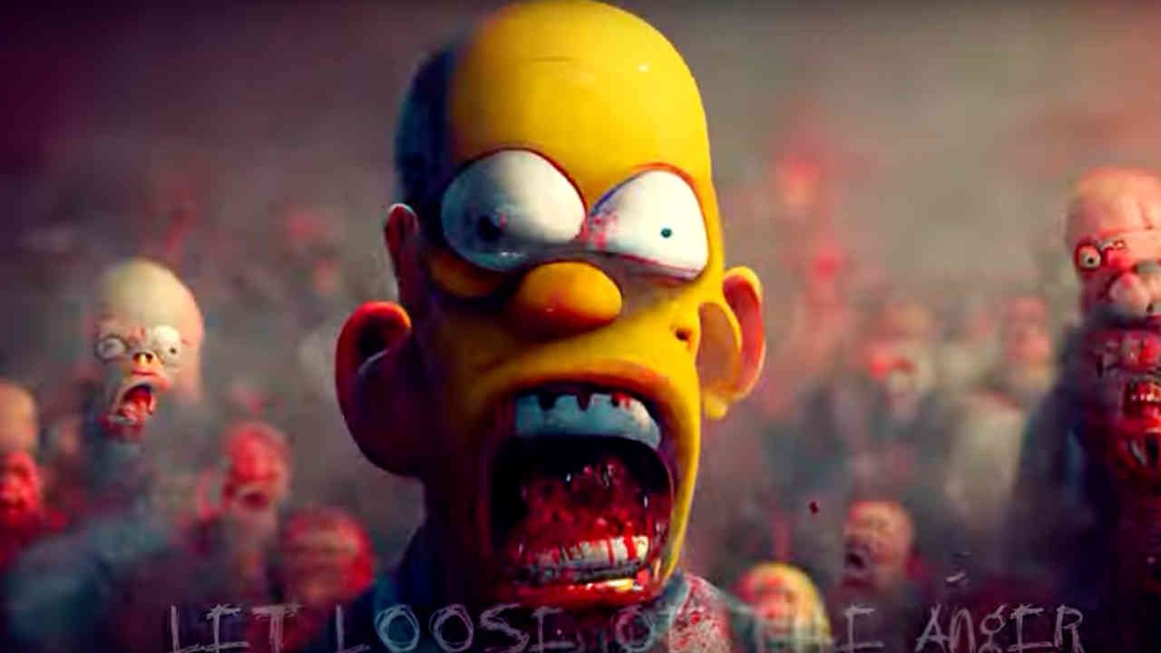 This AI-generated death metal video featuring a demonic Homer Simpson ...