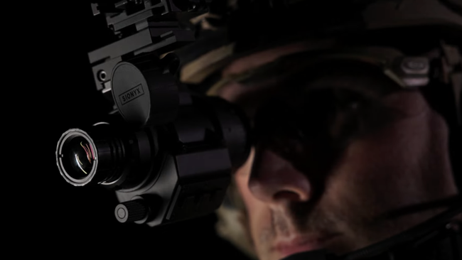 See in the dark in color this head-worn black ops night vision scope ...
