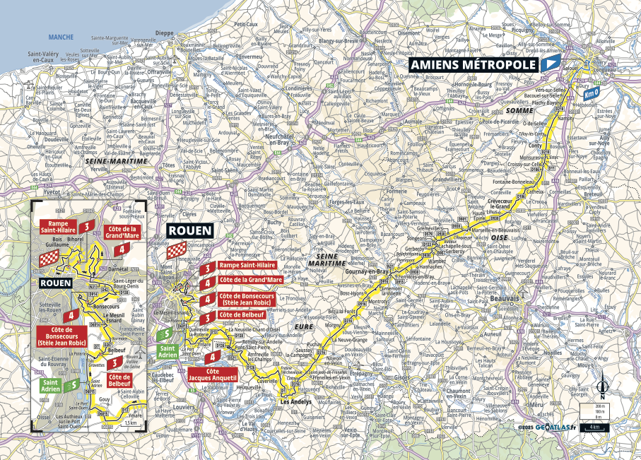 Tour de France 2025 stage 4 map and preview: Puncheurs and sprinters ...