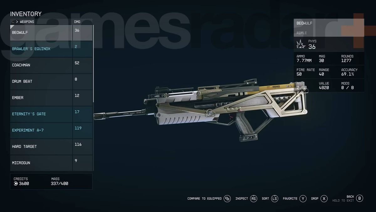Starfield weapons, mods and damage types explained | GamesRadar+