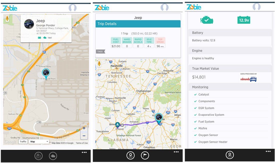 Zubie for Windows Phone, a simple way to keep tabs on your vehicle ...