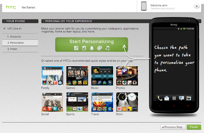 HTC's 'Get Started' helps you set up your new Sense device from a ...