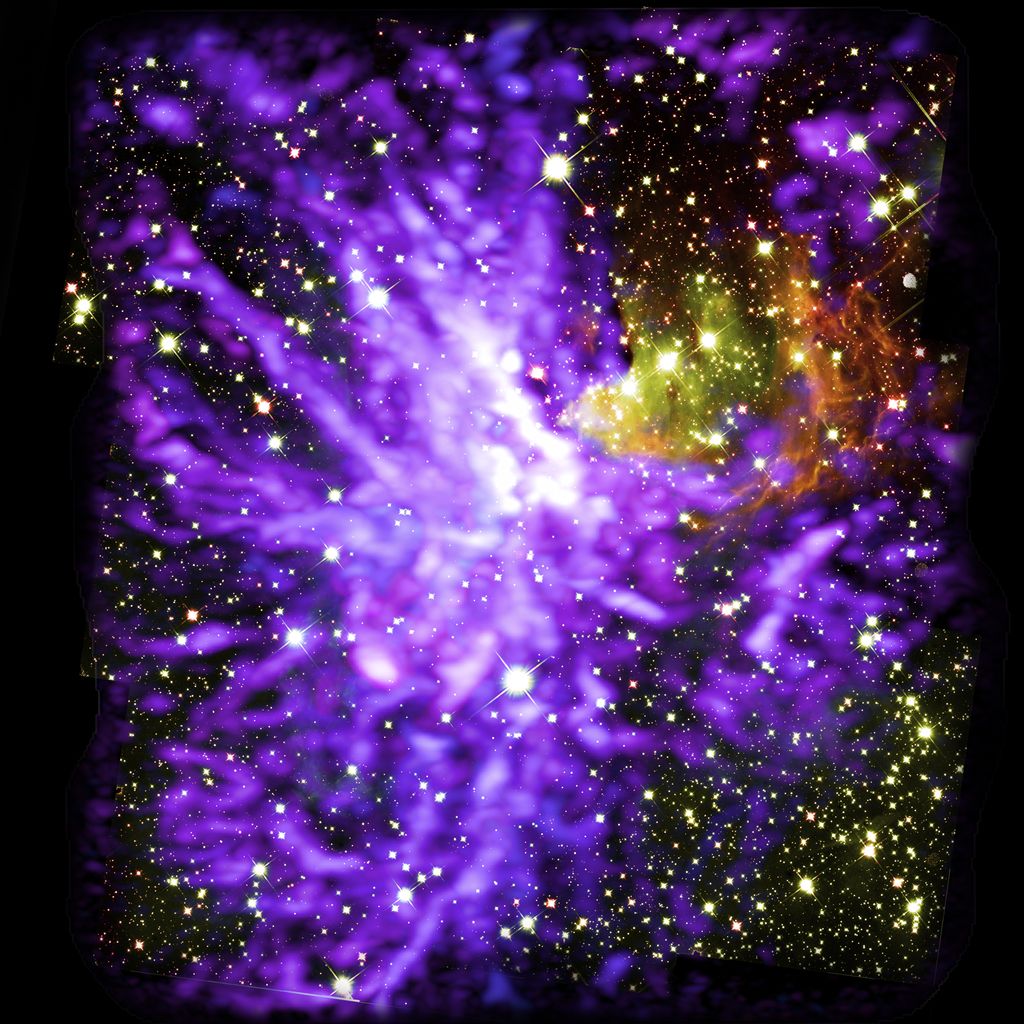 Cosmic 'fireworks' shine in baby star cluster and distant galaxy | Space