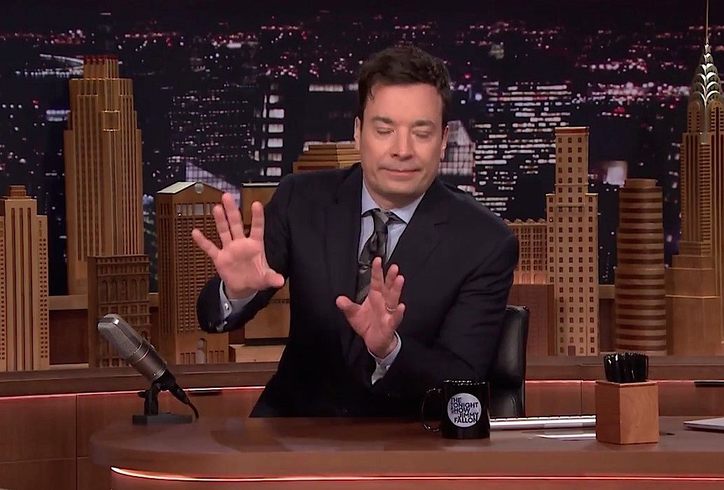 An apparently hungover Jimmy Fallon talks about the 'epic' SNL 40 after ...