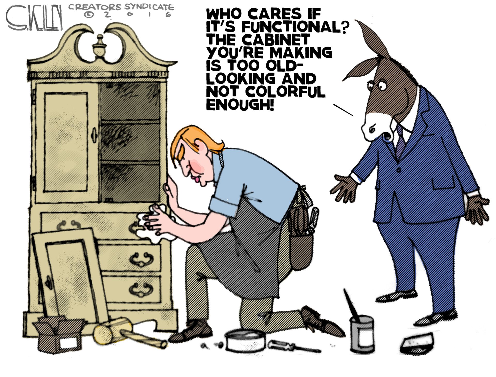 Political cartoon U.S. Donald Trump cabinet Democrat opinion | The Week