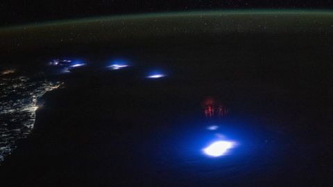 Sprites from space! Astronaut photographs rare red lightning phenomenon ...