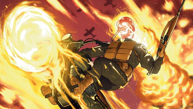 The Ghost Rider of WWII teams up with Wolverine, Nick Fury, Bucky ...