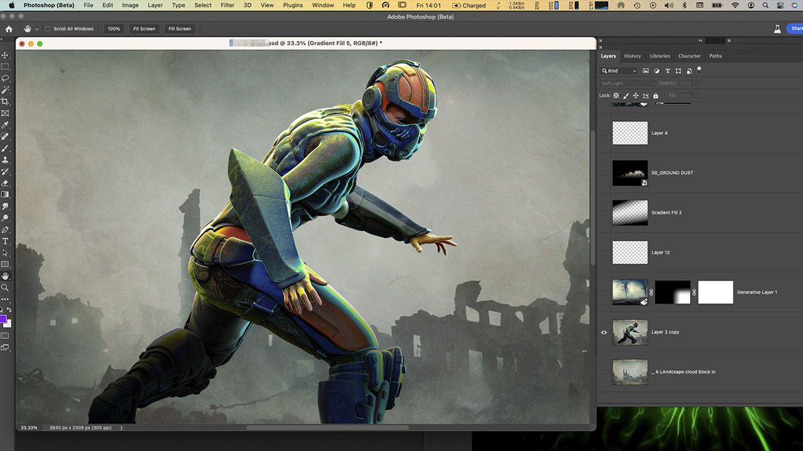 How to use Photoshop's Generative Fill tool with Adobe Firefly AI art ...