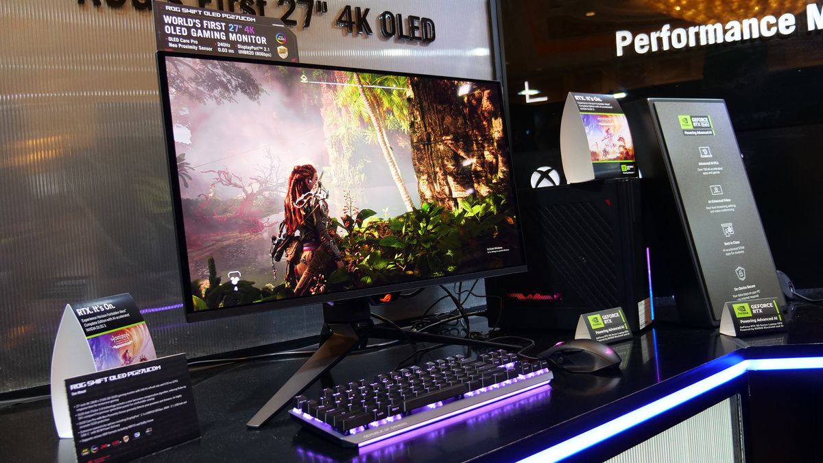 The Best Gaming Monitor of CES 2025: The Asus ROG Swift OLED PG27UCDM | Laptop Mag