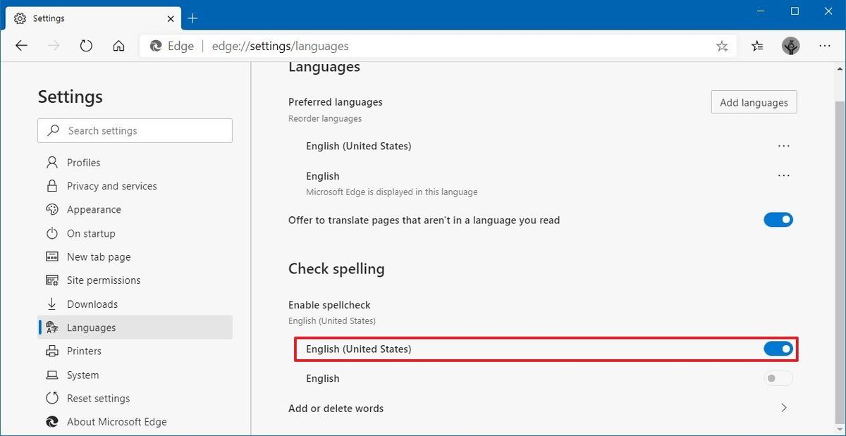 How to configure spell checker on the new Microsoft Edge | Windows Central