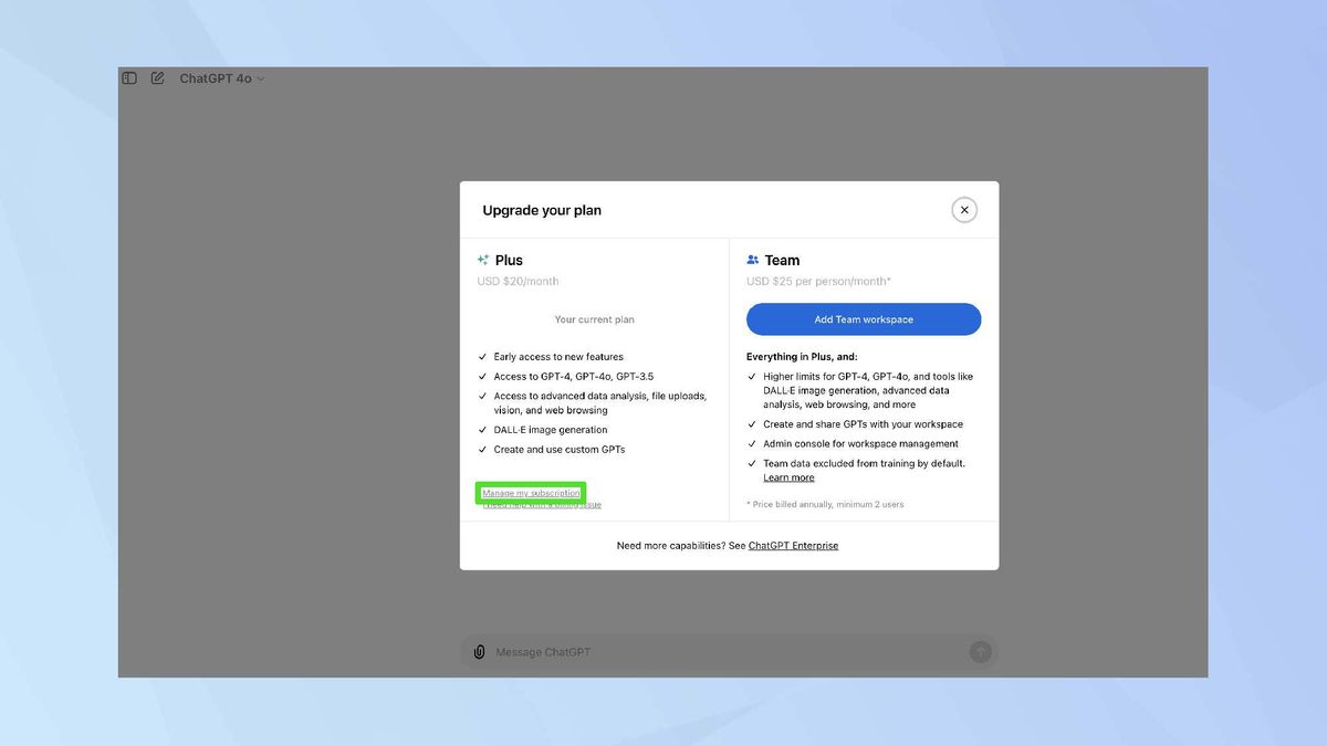 How to cancel ChatGPT Plus | Tom's Guide
