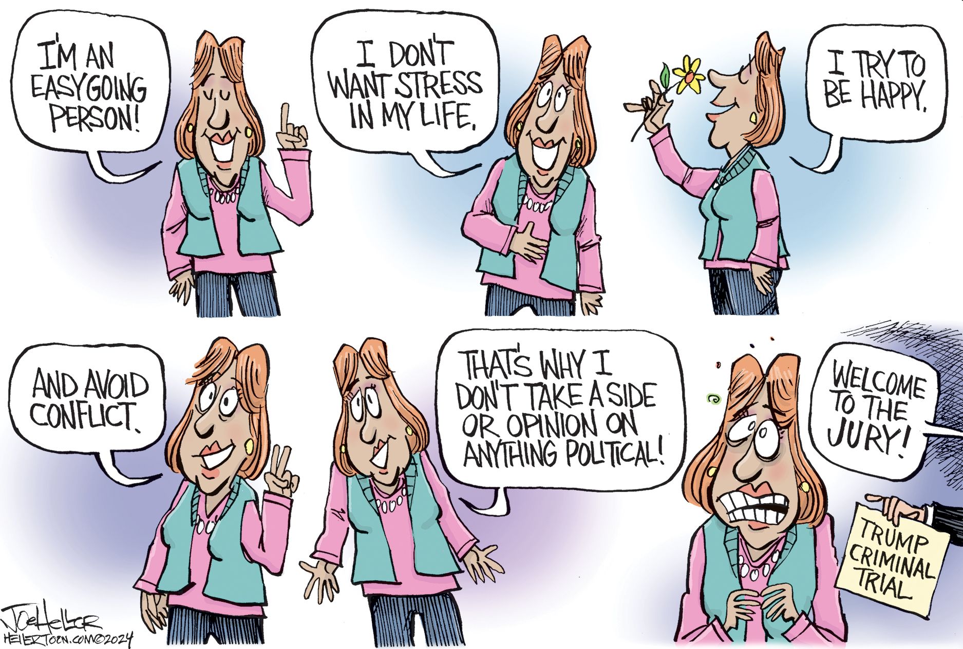 5 carefully selected cartoons about the Trump-Daniels jury selection ...