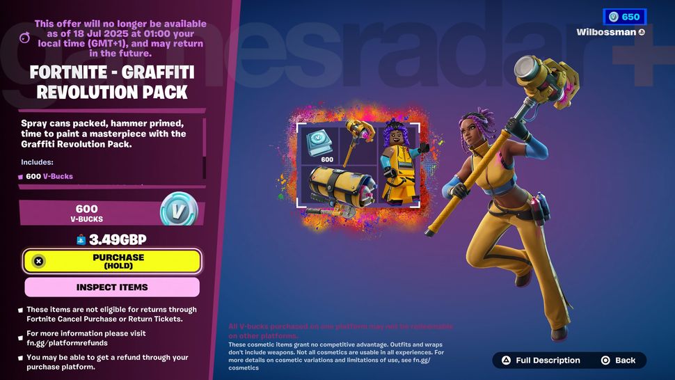 Fortnite Starter Pack, Graffiti Revolution, is the best deal | GamesRadar+