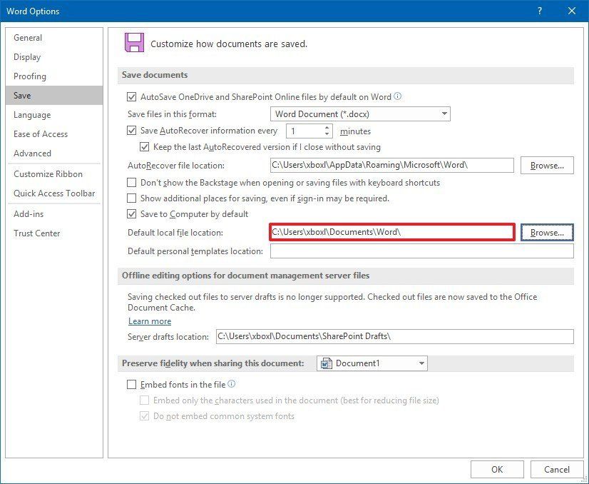 How to save Office documents to This PC by default on Windows 10 ...