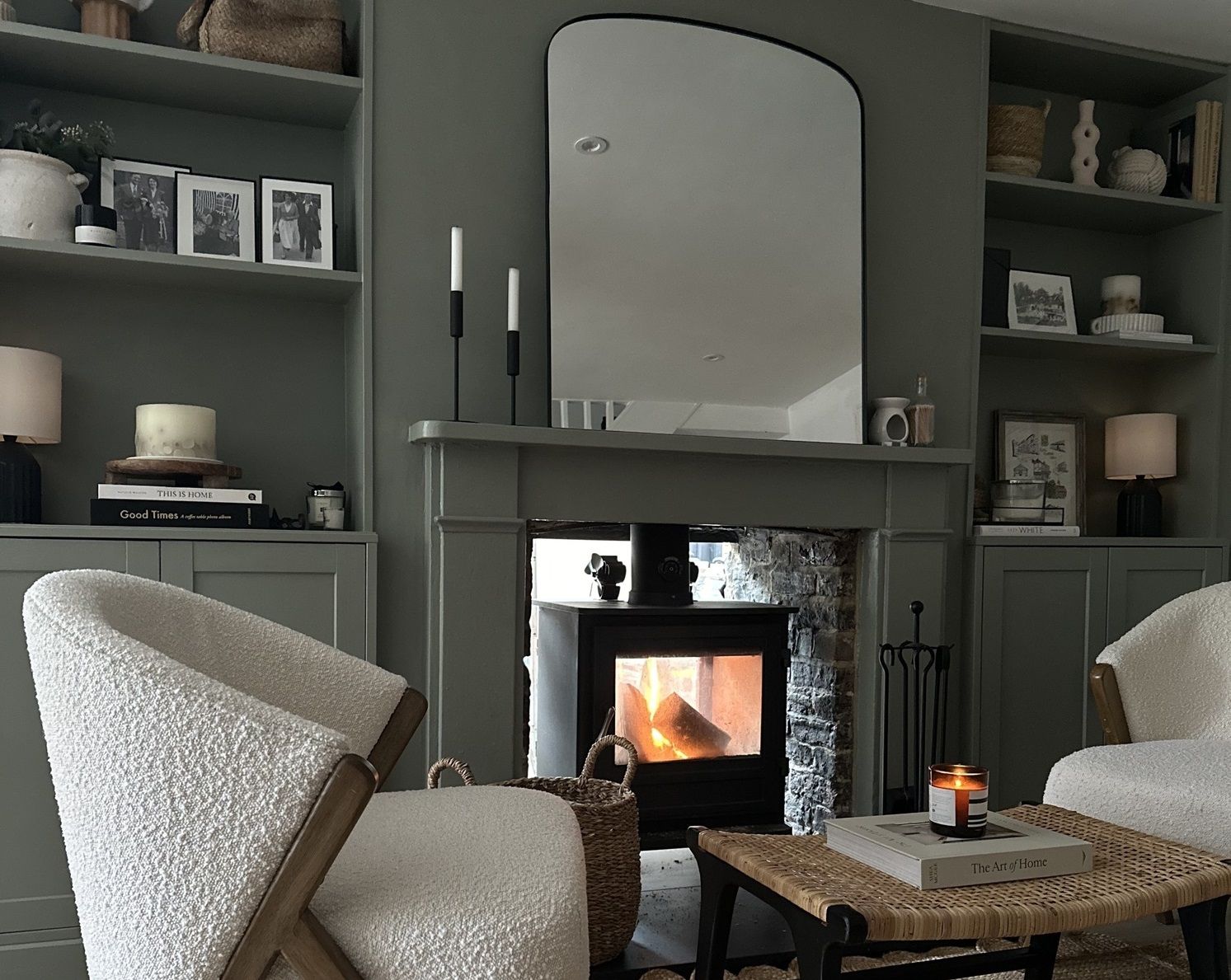 An IKEA Hack Combines BILLYs and HAVSTAs for Alcove Shelves | Livingetc