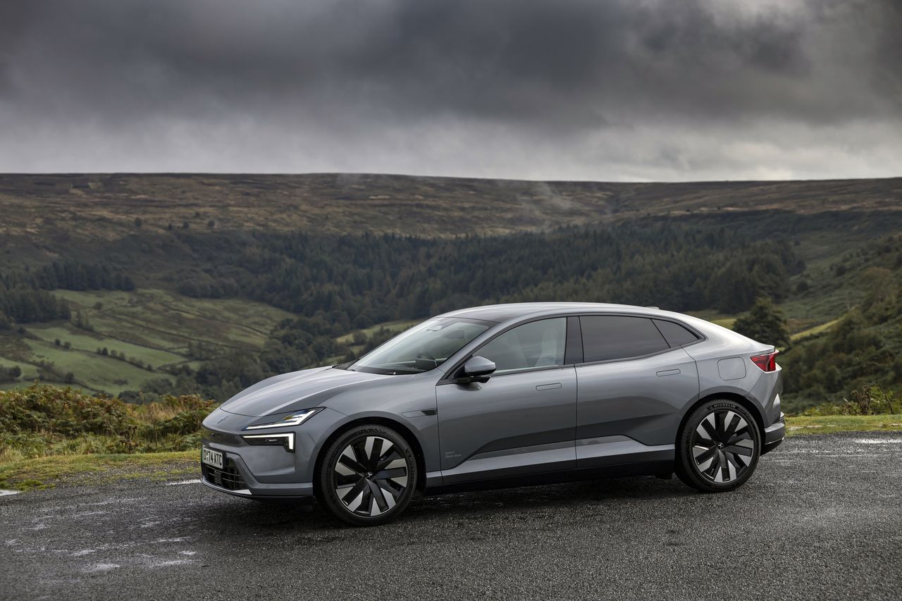 The Polestar 4 pulls into view, bristling with sensors and an excellent ...